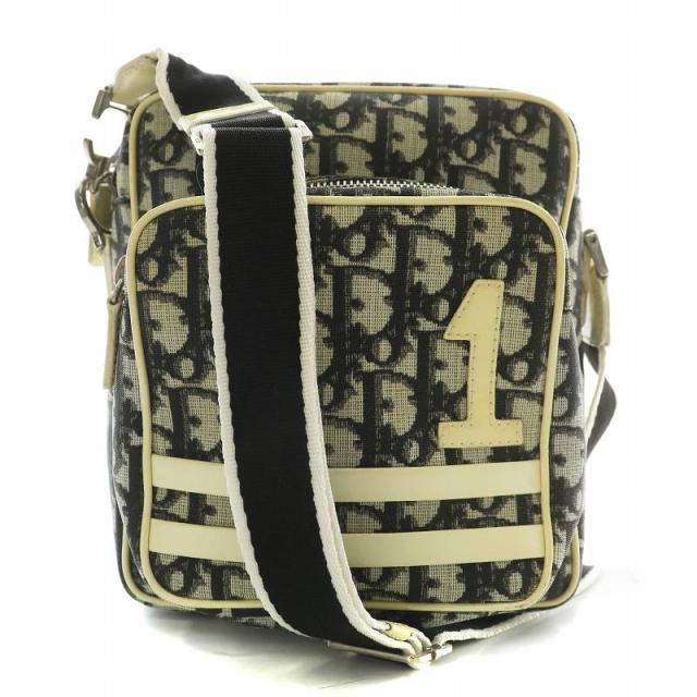 【中古】クリスチャンディオール Christian Dior ヴィンテージ ショルダーバッグ No.1 PVC エナメル トロッター柄