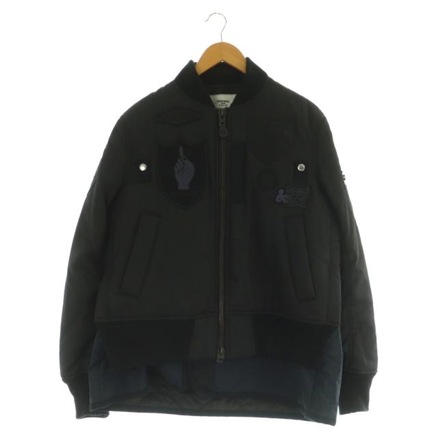 【中古】サカイ sacai × SPIEWAK 24-03545Multi Patch Blouson ジャケット ブルゾン ジップアプ 1 黒