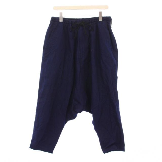 【中古】ヨウジヤマモトプールオム 25SS サルエルパンツ イージー クロップド 2 ネイビー HP-P10-004 /KH メンズ