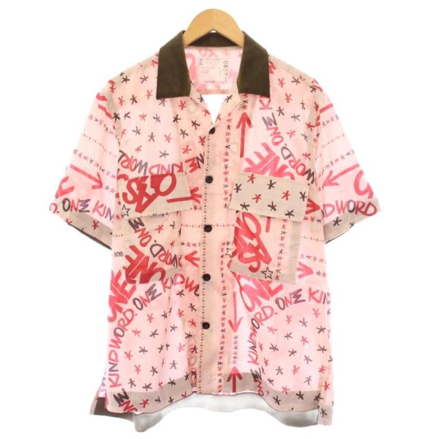 【中古】サカイ sacai 23SS エリックヘイズバンダナプリントシャツ カジュアル 半袖 オープンカラー