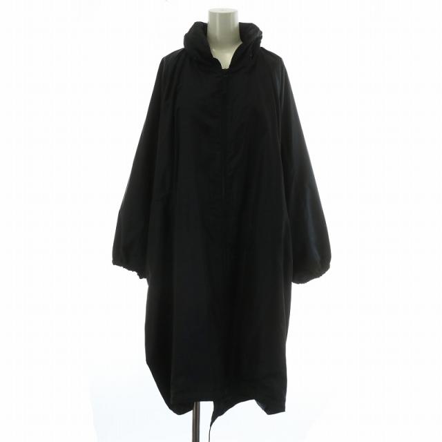 【中古】イッセイミヤケ パラシュートコート シルク混 アウター ロング ドルマンスリーブ フード収納式