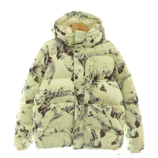 【中古】ケンゾー KENZO Polar Bear Down Jacket ダウンジャケット総柄 L アイボリー /HK ■OS メンズ