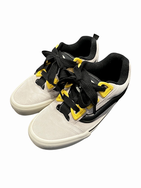 【中古】バンズ VANS Knu Skool Men's White/Yellow/Black スニーカー 27.5?p 白 ホワイト 黄 イエロー 黒