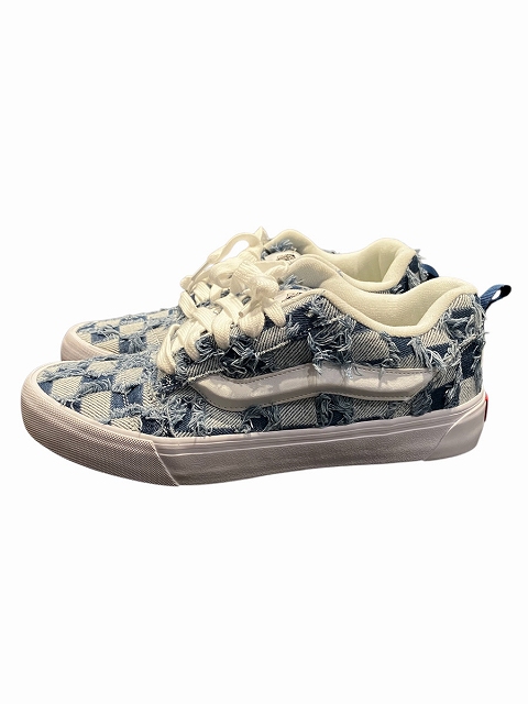 【中古】未使用品 バンズ VANS タグ付き Kun Skool スニーカー フリンジ加工 ローカット 27.5?p 白 ホワイト