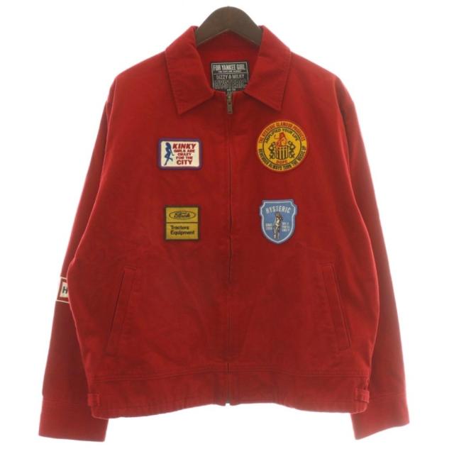 【中古】ヒステリックグラマー HYSTERIC GLAMOUR 23AW パッチカスタム ジャケット ブルゾン アウター ジップアップ