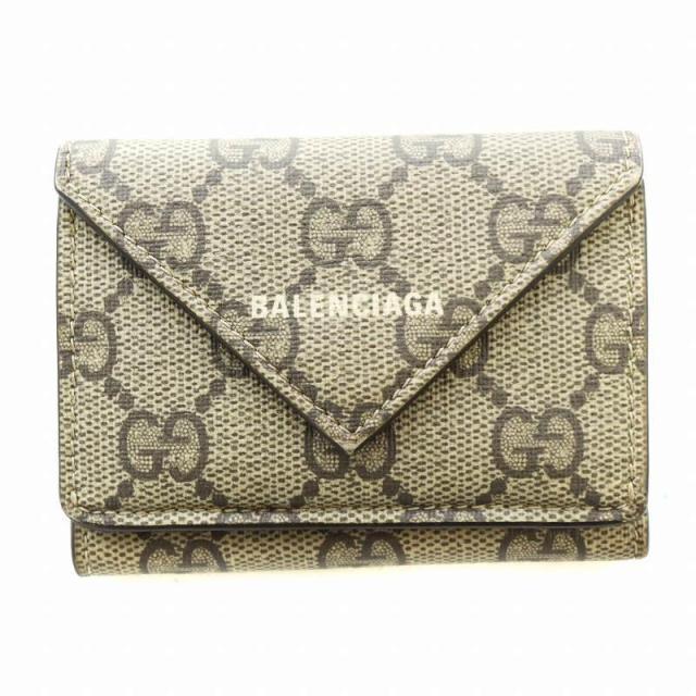 【中古】グッチ GUCCI バレンシアガ BALENCIAGA ザ ハッカー プロジェクト 三つ折り財布 コンパクトウォレット
