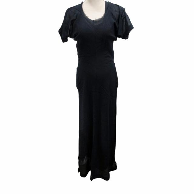 【中古】コムデギャルソン 90’s セットアップ ワンピース カットオフ フリンジ サイドスリット インナー付 AD1993 M