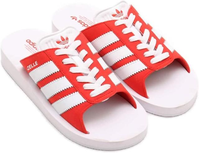 [アディダス] ガゼル ビーチスライド [GAZELLE BEACH SLIDES] レッド/フットウェアホワイト/フットウェアホワイト JQ7424