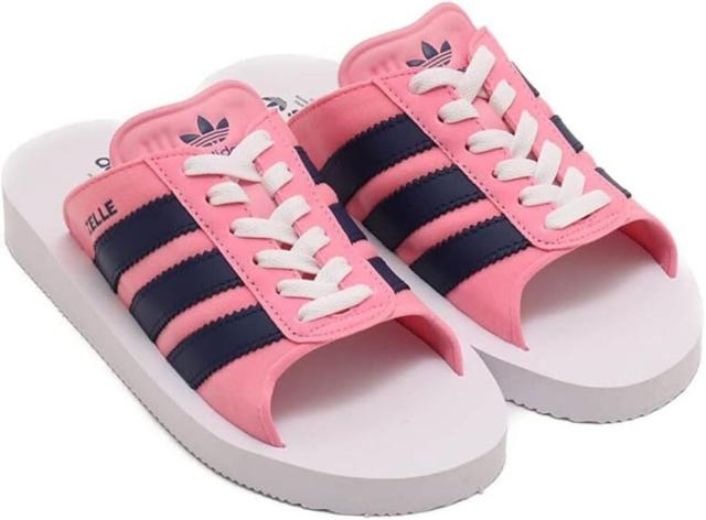 [アディダス] ガゼル ビーチ スライド [W GAZELLE BEACH SLIDES] ブリスピンク/ダークブルー/クラウドホワイト JQ7445