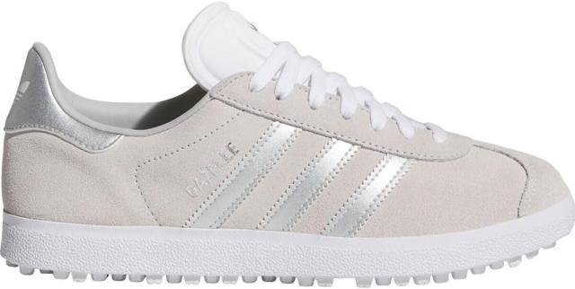 [アディダス] ガゼル ゴルフ [W GAZELLE SPIKELESS GOLF] クリスタルホワイト/シルバーメタリック/グレーツー JI3942