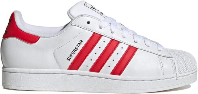[アディダス] スーパースターII [SUPERSTAR II] クラウドホワイト/ベタースカーレット/コアブラック JQ4728