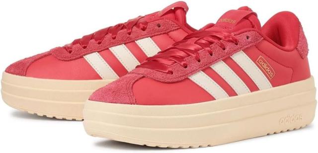 [アディダス] VL コート ボールド [W VL COURT BOLD] レッド/オフホワイト/ベタースカーレット JQ5628