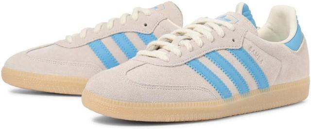 [アディダス] サンバ OG [SAMBA OG] グレー/ライトブルー/ガム JR2016