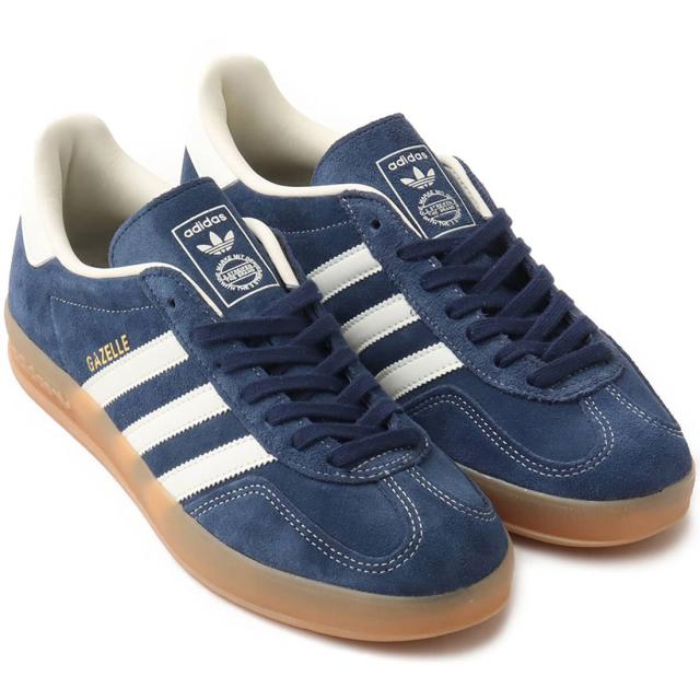 [アディダス] ガゼル インドア [GAZELLE INDOOR] ブルー/ホワイト/ゴールド JQ8393