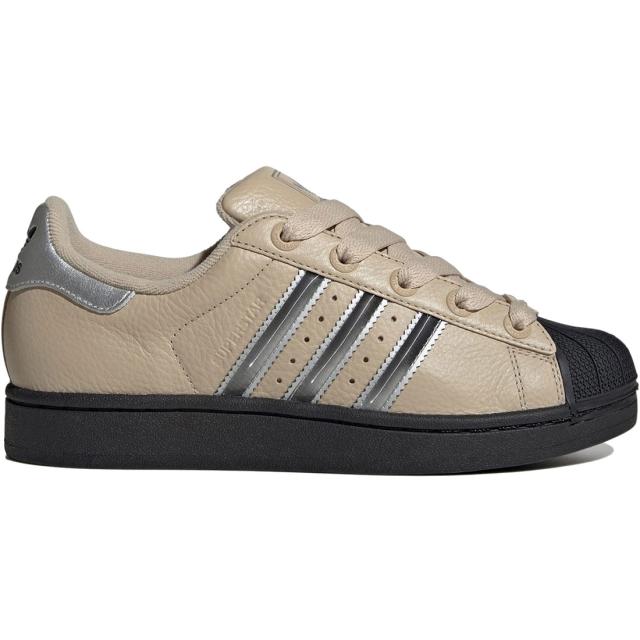 [アディダス] スーパースターII [W SUPERSTAR II] ストーンカーキ/シルバーメタリック/コアブラック JR4234