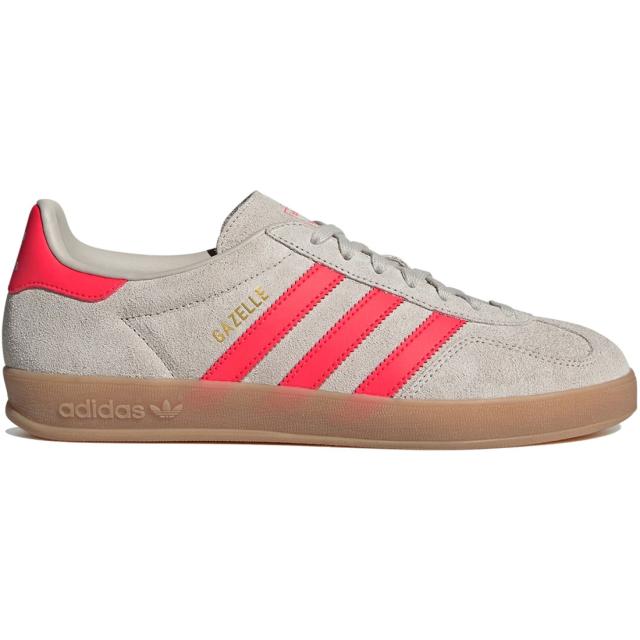 [アディダス] ガゼル インドア [GAZELLE INDOOR SHOES] ベージュ/ルシッドレッド/クラウドホワイト JR3840