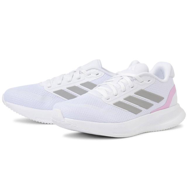 [アディダス] ランファルコン5 ワイド W [W RUNFALCON 5 WIDE W] フットウェアホワイト/グレー/ピンク JH6015