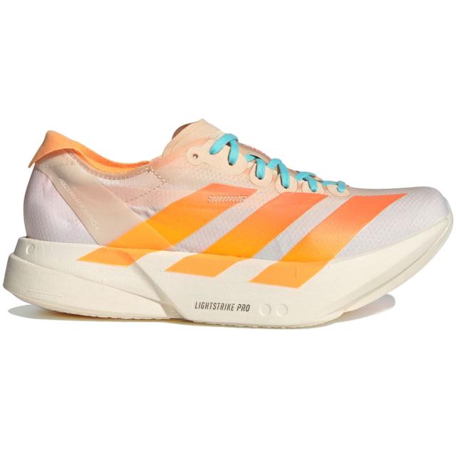[アディダス] アディゼロ アディオス プロ 4 [ADIZERO ADIOS PRO 4] クリスタルサンド/フラッシュオレンジ/フラッシュアクア JR1241
