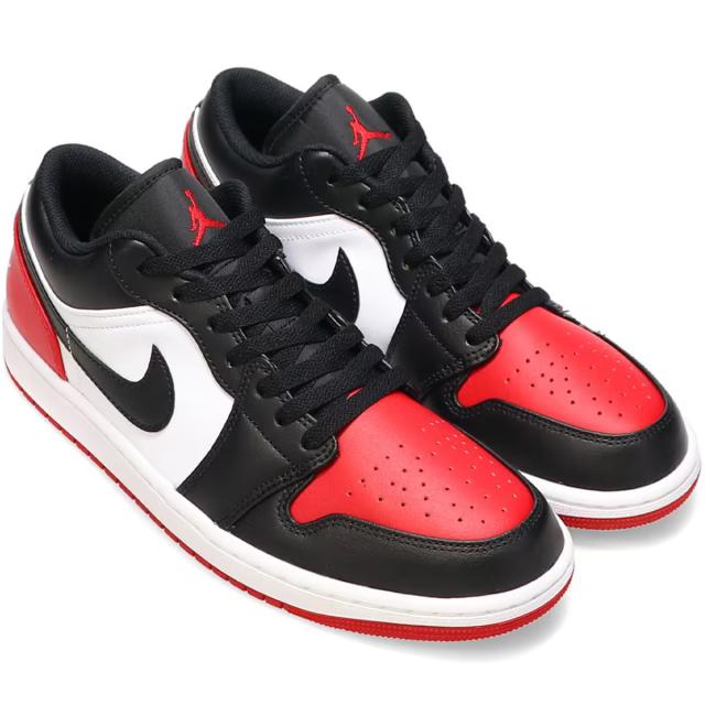 [ナイキ] エア ジョーダン 1 LOW [AIR JORDAN 1 LOW] ホワイト/バーシティレッド/ホワイト/ブラック 553558-161