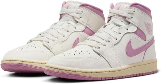 [ナイキ] エア ジョーダン 1 ミッド [W AIR JORDAN 1 MID] セイル/モスリン/オーキッド  BQ6472-162