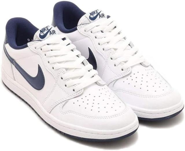 [ナイキ] エア ジョーダン 1 ロー '85 [AIR JORDAN 1 LOW '85] ホワイト/ホワイト/ネイビー FB9933-141