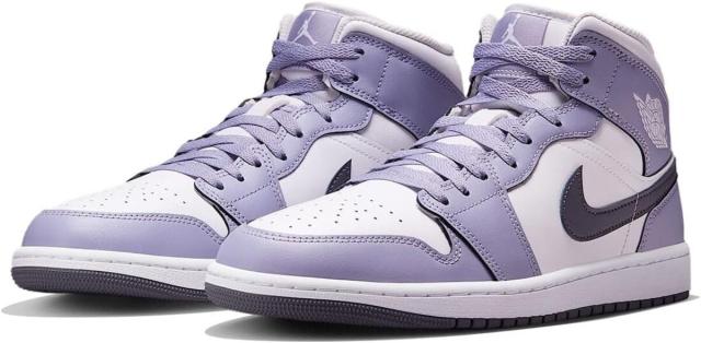 [ナイキ] エア ジョーダン 1 ミッド [AIR JORDAN 1 MID] ホワイト/インディゴヘイズ/ダークブルーグレー DQ8426-145