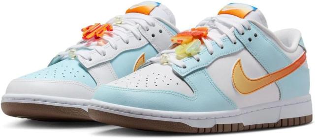 [ナイキ] ダンク ロー LX [W DUNK LOW LX] ホワイト/ライトブルー/オレンジ IB8877-191