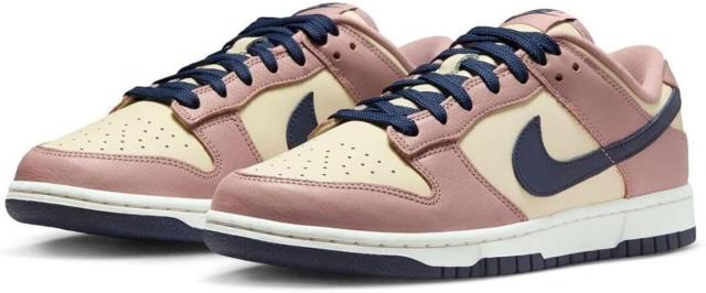 [ナイキ] ダンク ロー SE [W DUNK LOW SE] ピンク/ミッドナイトネイビー/ベージュ HQ7487-600