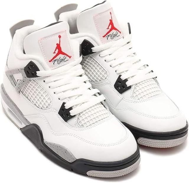 [ナイキ] エア ジョーダン 4 レトロ OG GS [W AIR JORDAN 4 RETRO OG GS] サミットホワイト/セメントグレー/ブラック/ファイヤーレッド IB4171-100