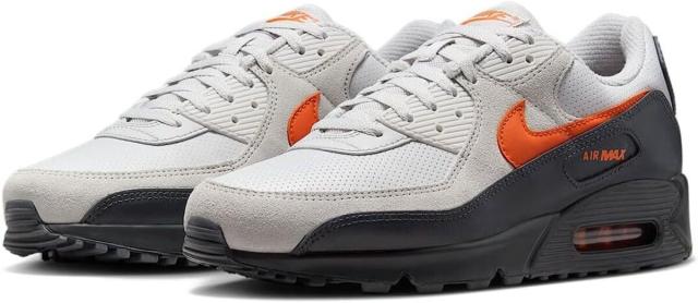[ナイキ] エア マックス 90 [AIR MAX 90] バストグレー/アンスラサイト/ホワイト/セーフティオレンジ IF0670-003