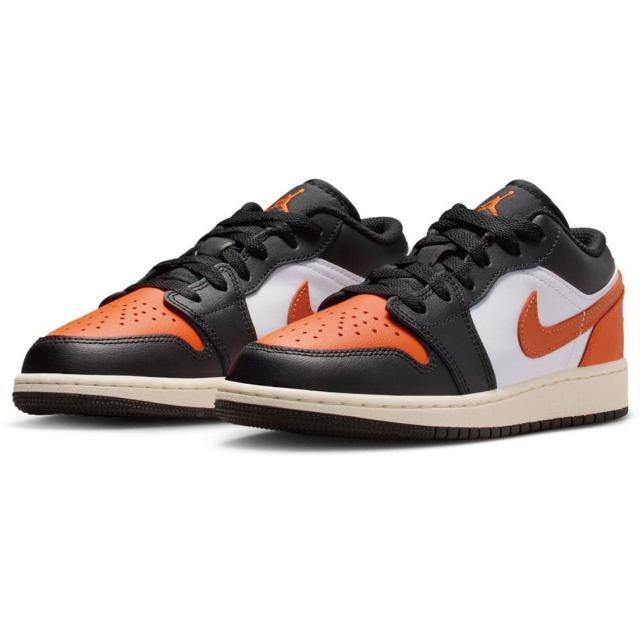 [ナイキ] エア ジョーダン 1 ロー GS [J AIR JORDAN 1 LOW GS] ブラック/ホワイト/セイル/スターフィッシュ 553560-081