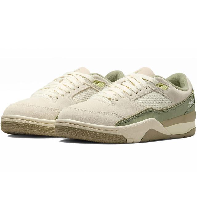 [ナイキ] ジョーダン フライト コート [W JORDAN FLIGHT COURT] ミディアムカーキ/オイルグリーン/ルミナスグリーン FZ9854-203