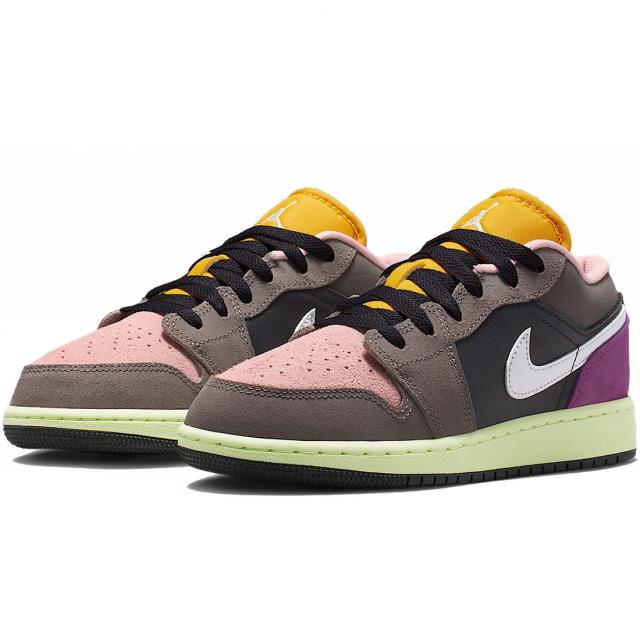 [ナイキ] エア ジョーダン 1 ロー SE [J AIR JORDAN 1 LOW SE] オイルグレー/ケイブストーン/アークティックパンチ/ホワイト HQ2021-005