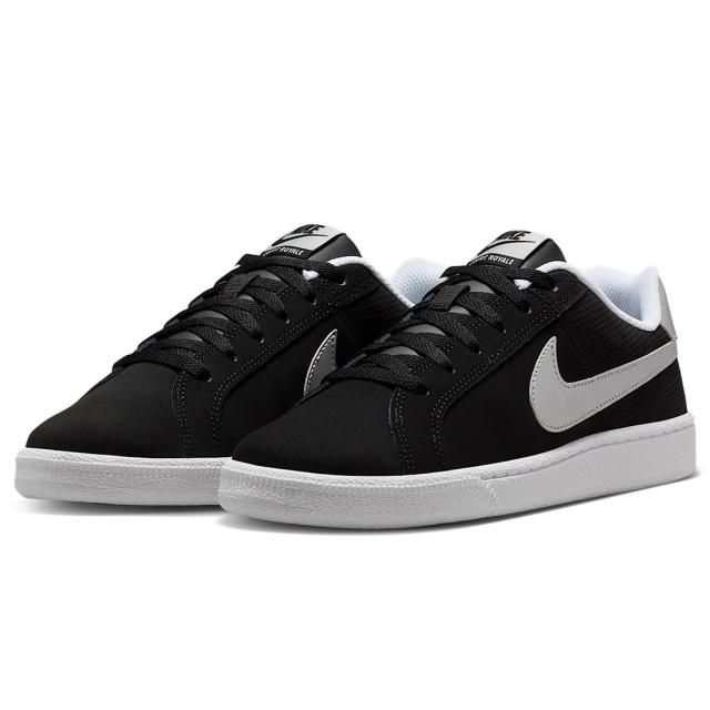 [ナイキ] コート ロイヤル [W COURT E] ブラック/ホワイト/メタリックシルバー 749867-001