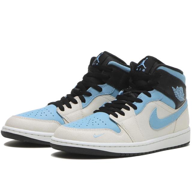 [ナイキ] エア ジョーダン 1 ミッド SE [AIR JORDAN 1 MID SE] サミットホワイト/ライトブルー/ブラック IM6567-121