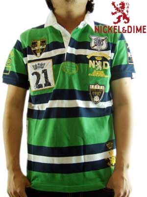 【新品】 【メール便対応】 【レビューを書いて送料無料】 ★NICKEL&DIME　ニッケル&ダイム S/S ポロシャツ ポロ ピケ リガート M C グリーン【Green】【Pink】【半袖】