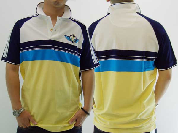 【新品】 【メール便対応】 【レビューを書いて送料無料】 RICH YUNG リッチヤング RY-SU08-03# ポロシャツ ポップコーン/ピーコート/ブリリアント ブルー ホワイト