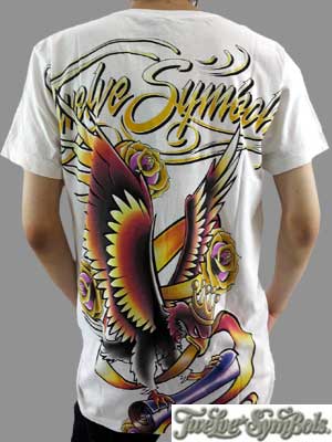 【新品】 【メール便対応】 【レビューを書いて送料無料】 Twelve Symbols トゥエルブ シンボルズ S/S Tシャツ ジャッジメントディー デザート ホワイト【Brown/White半袖/T-shirt】