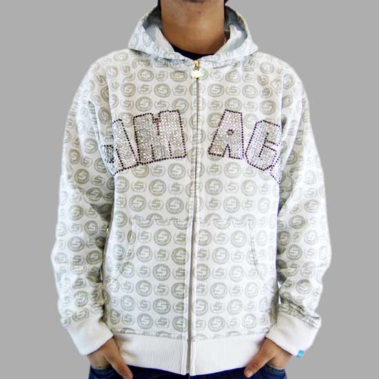 【新品】 ★SHMACK シュマック アイシング フーディー フルジップ パーカー ホワイト 【White/長袖/トップス/フード付き/秋/冬】