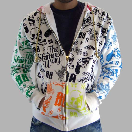 【新品】 ★STACKS & BUNLES スタックス アンド バンダレス ガン アップ ジップ フーディー マルチカラー