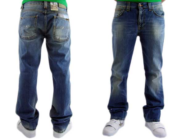 【新品】 ヌーディージーンズ スリム ジム ストレート チューブレッグ ユーズド ブロークン