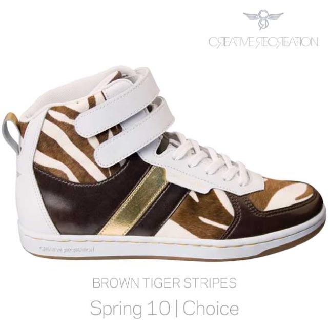 アウトレット【新品】 ★Creative Recreation クリエイティブレクリエーション DICOCO WOMENS ブラウン タイガー 【靴