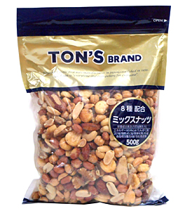 【送料無料】★まとめ買い★　ＴＯＮ’Ｓ　ミックスナッツ　５００ｇ　×10個【イージャパンモール】
