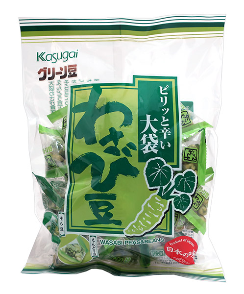 【送料無料】★まとめ買い★　春日井　グリーン豆大袋わさび豆　240ｇ　×12個【イージャパンモール】