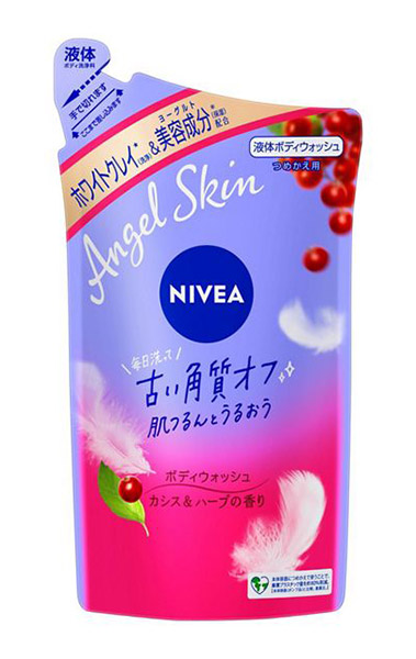 ★まとめ買い★　花王　ニベアエンジェルスキンボディウォッシュカシス＆ハーブの香り詰替　360ｍｌ　×18個【イージャパン...