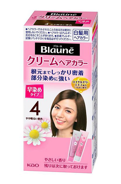 【送料無料】★まとめ買い★　花王　ブローネクリームヘアカラー　４　やや明るい栗色　80ｇ　×24個【イージャパンモール】