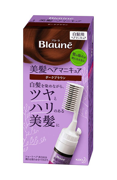 【送料無料】★まとめ買い★　花王　ブローネ美髪ヘアマニキュア　ダークブラウン　クシ付　72ｇ　×24個【イージャパンモール】