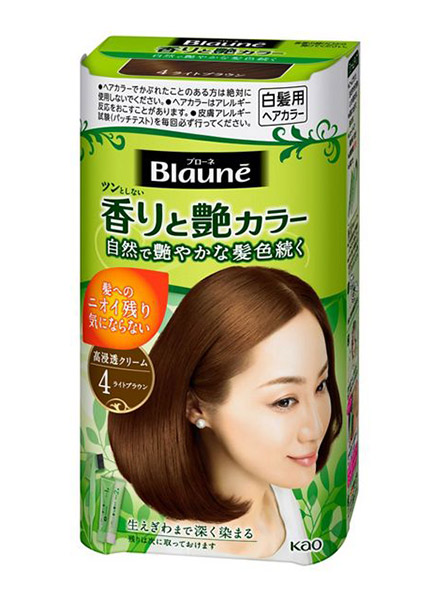 ★まとめ買い★　花王　ブローネ　香りと艶カラー　クリーム　４　ライトブラウン　80ｇ　×24個【イージャパンモール】