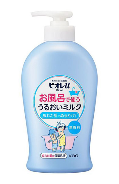 【送料無料】★まとめ買い★　花王　ビオレｕ　お風呂で使ううるおいミルク　無香料　300ｍｌ　×24個【イージャパンモール】