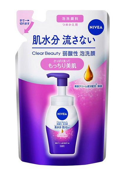 ★まとめ買い★　花王　ニベアクリアビューティー弱酸性泡洗顔もっちり美肌　詰替　130ｍｌ　×24個【イージャパンモール】
